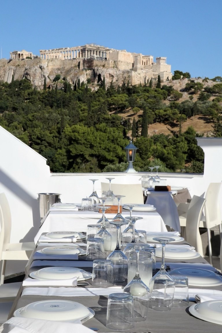 SinAthina cafe restaurant thissio Acropolis Athens Roof Garden romantic ...
