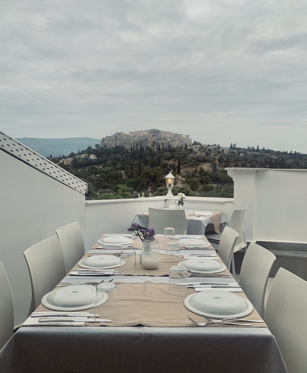 SinAthina cafe restaurant thissio Acropolis Athens Roof Garden romantic ...