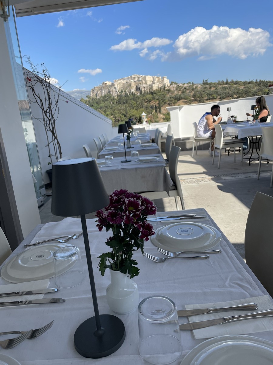 SinAthina cafe restaurant thissio Acropolis Athens Roof Garden romantic ...